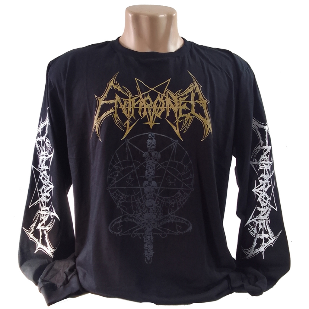Camiseta Enthroned Prophecies Of Pagan Manga Longa Black metal | Shopee ...