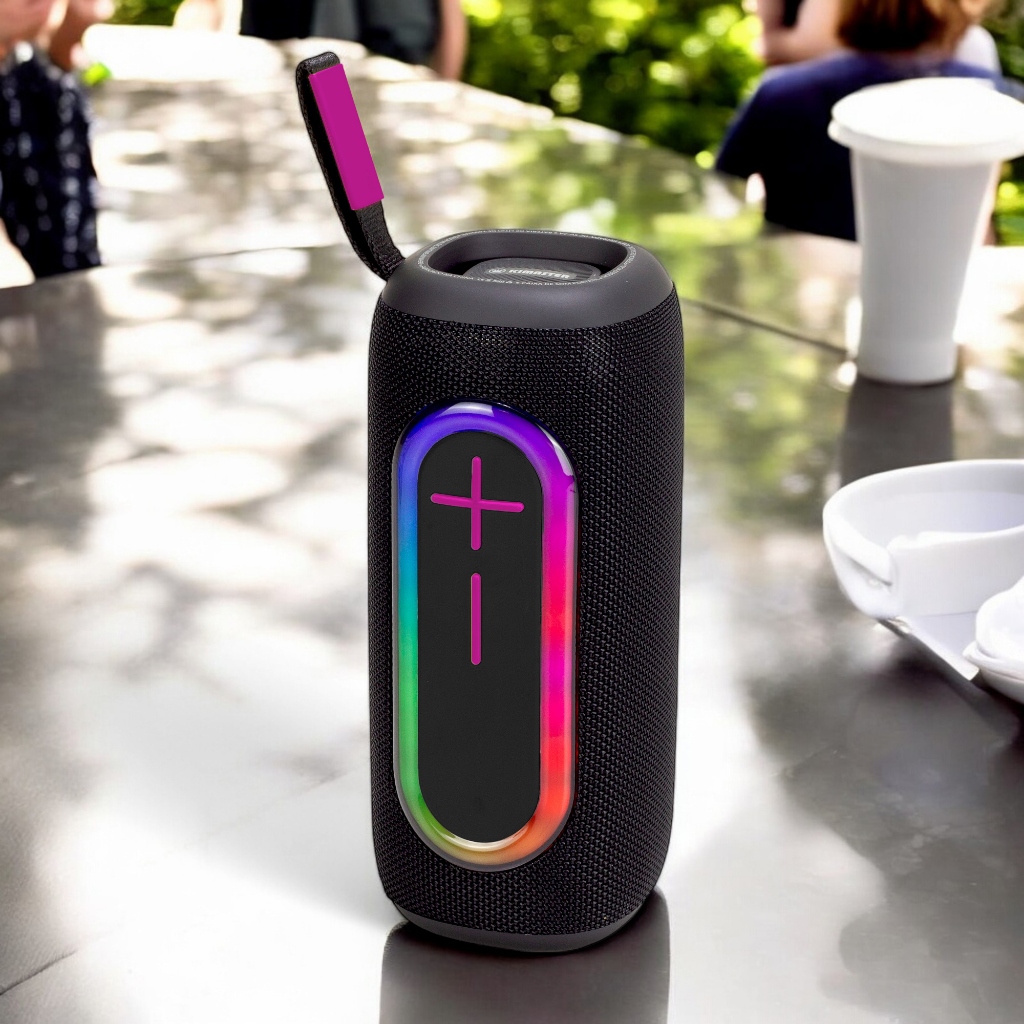 Caixa de Som Bluetooth Kimaster Sound Pulse 20W/40W LED RGB | IPX6 Rádio FM +10h Bateria ...