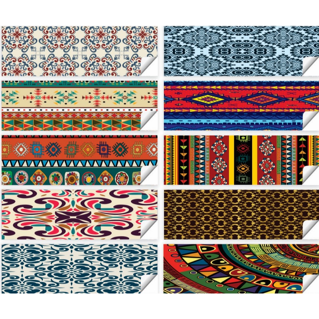 kit Adesivos decorativos VERSÁTIL tema TRIBAL - TAM-25x8 cm (PAR112 ...