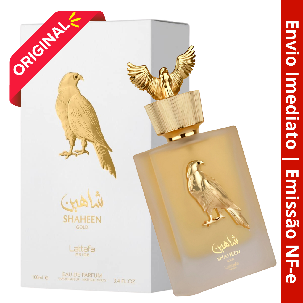 Perfume Árabe Shaheen Gold Lattafa Eau de Parfum 100ml Original Com ...