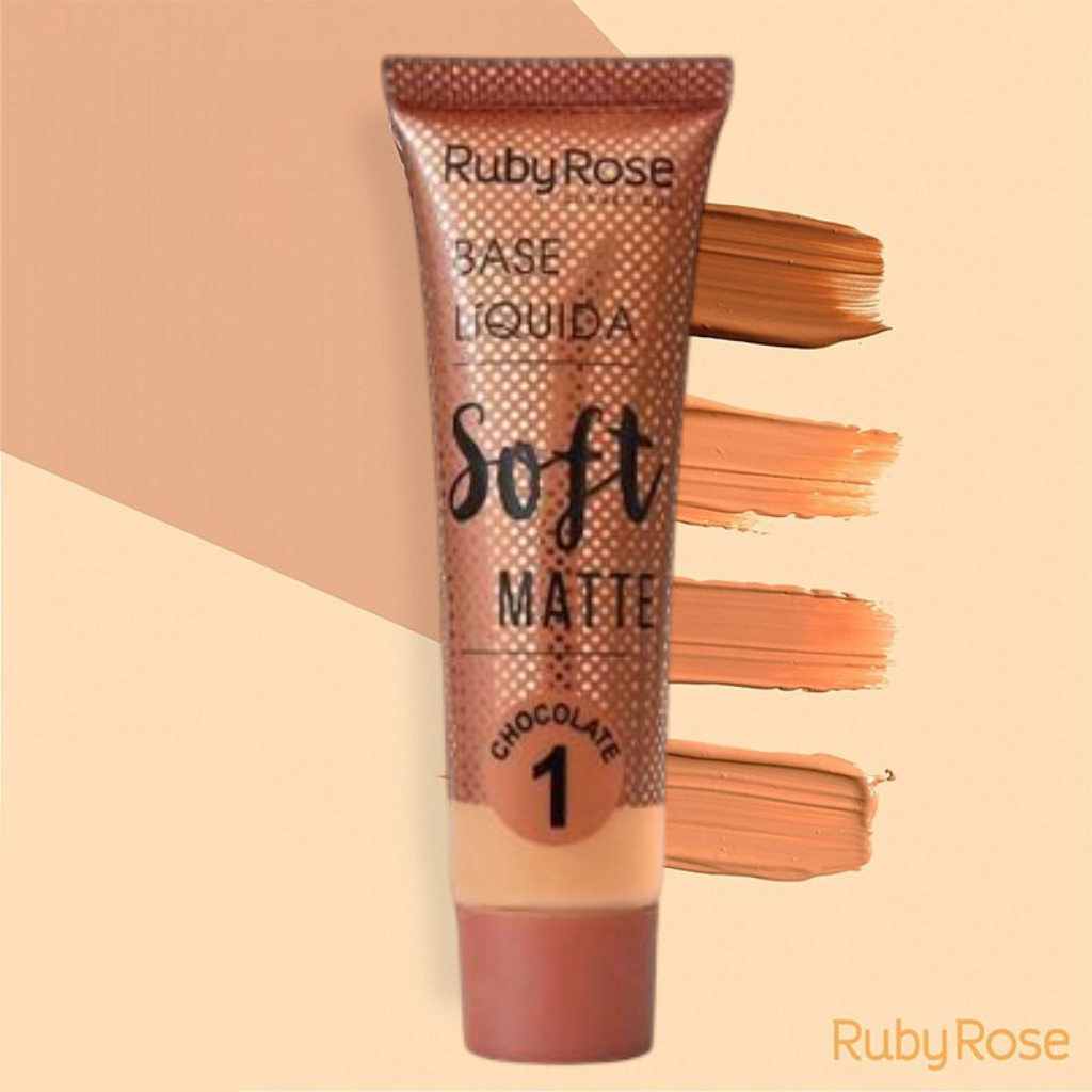 Base Líquida Soft Matte Bege Chocolate Ruby Rose HB-8050 | Shopee Brasil