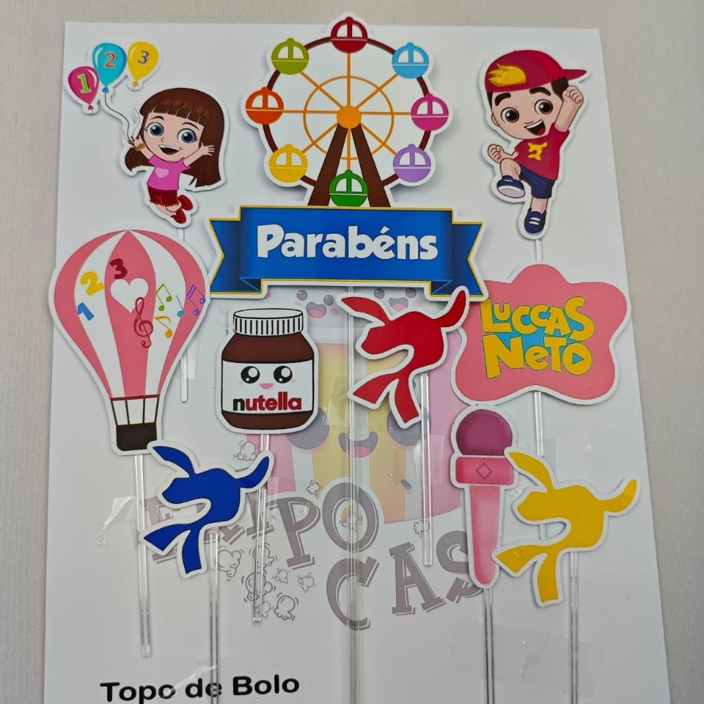TOPO TOPPER DE BOLO LUCCAS NETO | Shopee Brasil