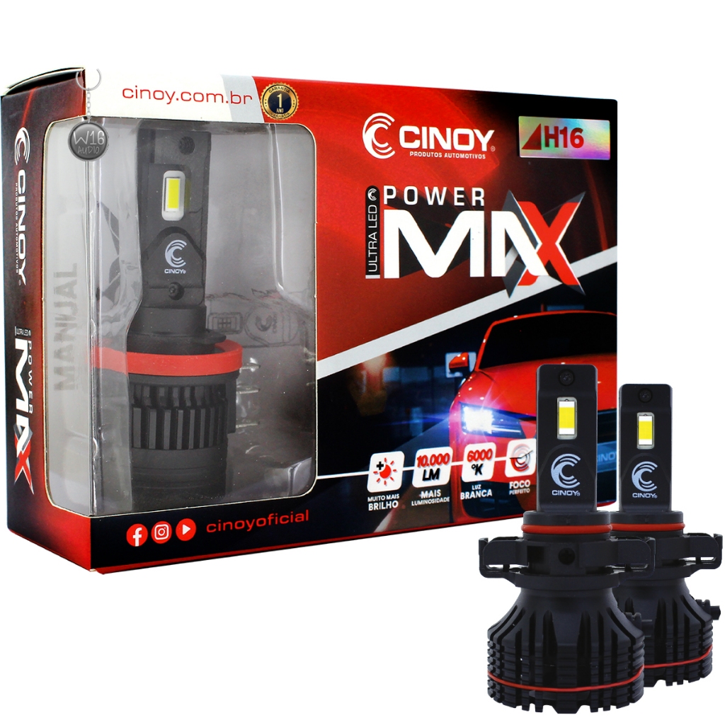 Lâmpada Led Ultra Power Max Cinoy Hb3 6000k + Canceller | Shopee Brasil