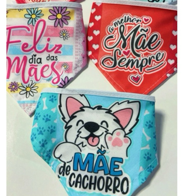 kit 50 bandana dia das Mães bandana pet , bandana para cachorro dia das ...