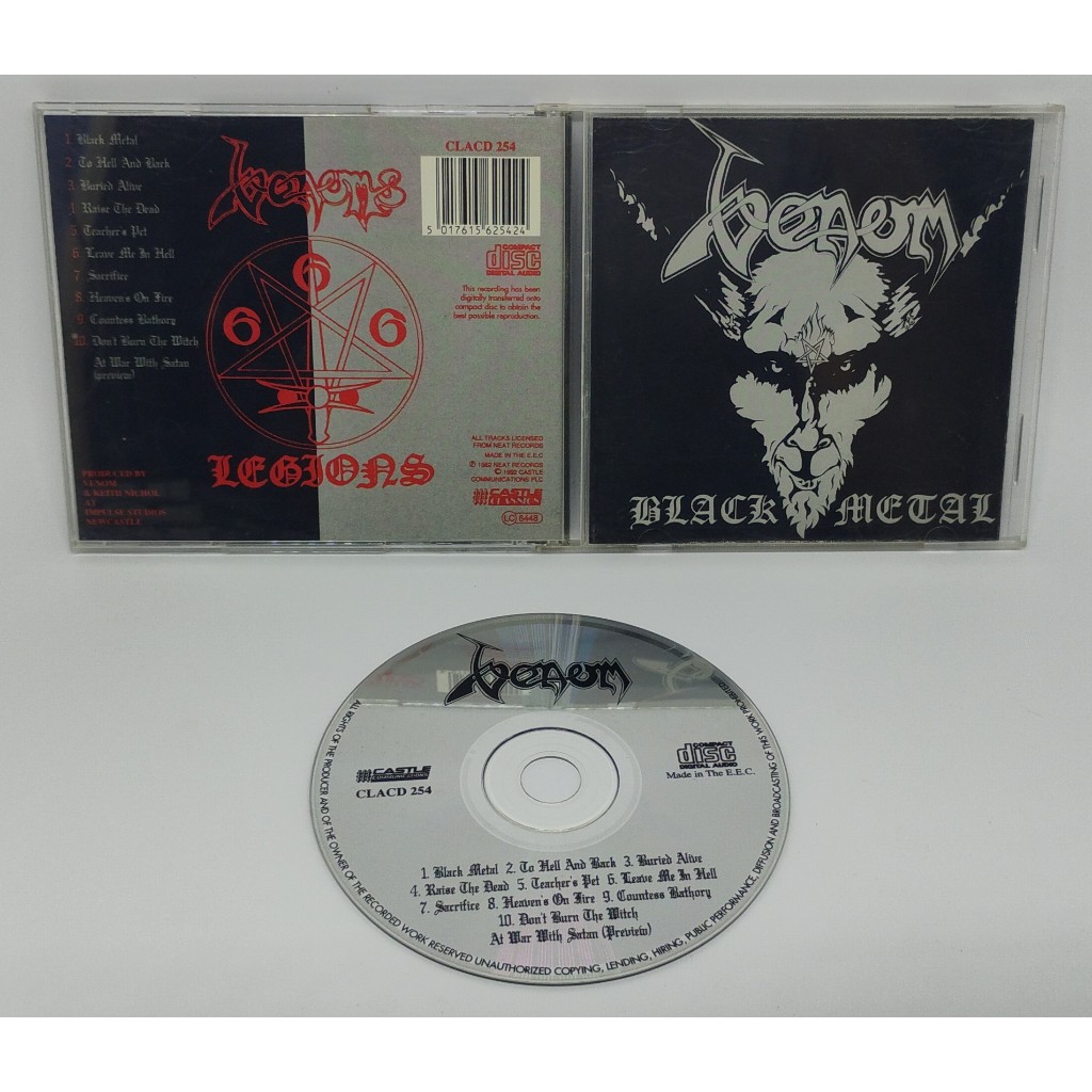 Venom - Black Metal - 1992 - Black Metal - Raro - CD Importado | Shopee ...