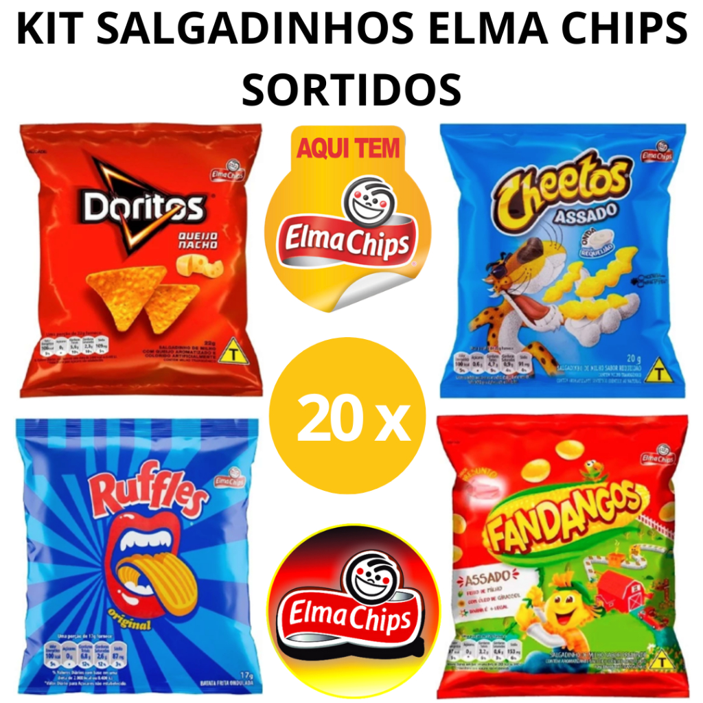 Kit Salgadinho Elma Chips Kit Escola | Shopee Brasil