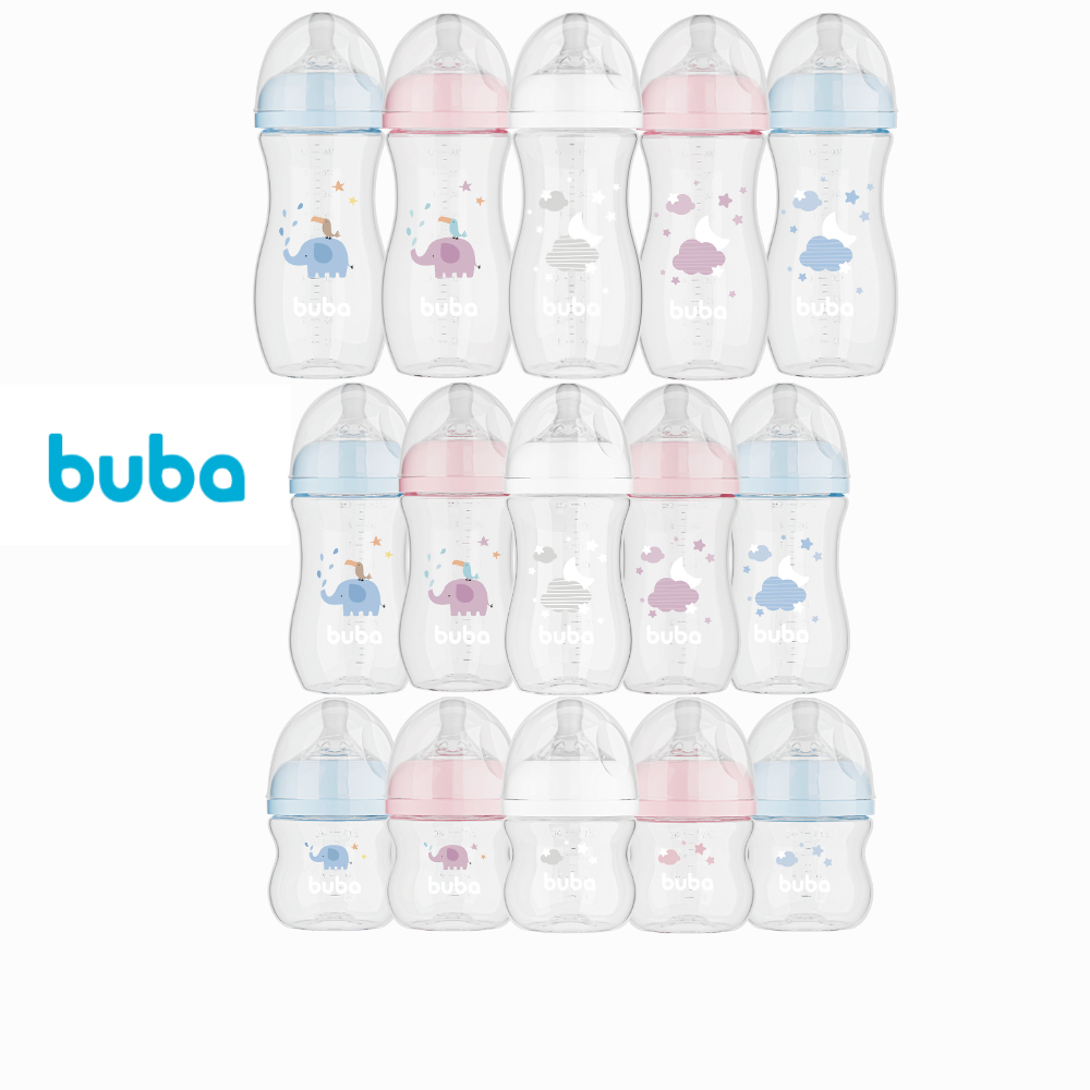 Mamadeira Easy Flow bico pétala super soft anticólica menino e menina bebê 3 tamanhos 120, 270 e ...