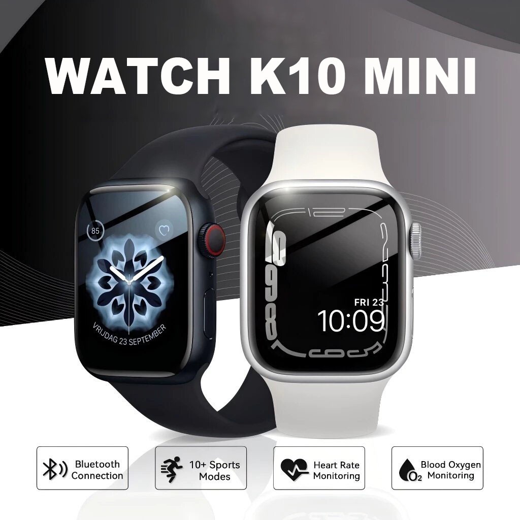 Smartwatch K10 Mini Relógio Inteliginte Com Duas Pulseiras Modelo Serie ...