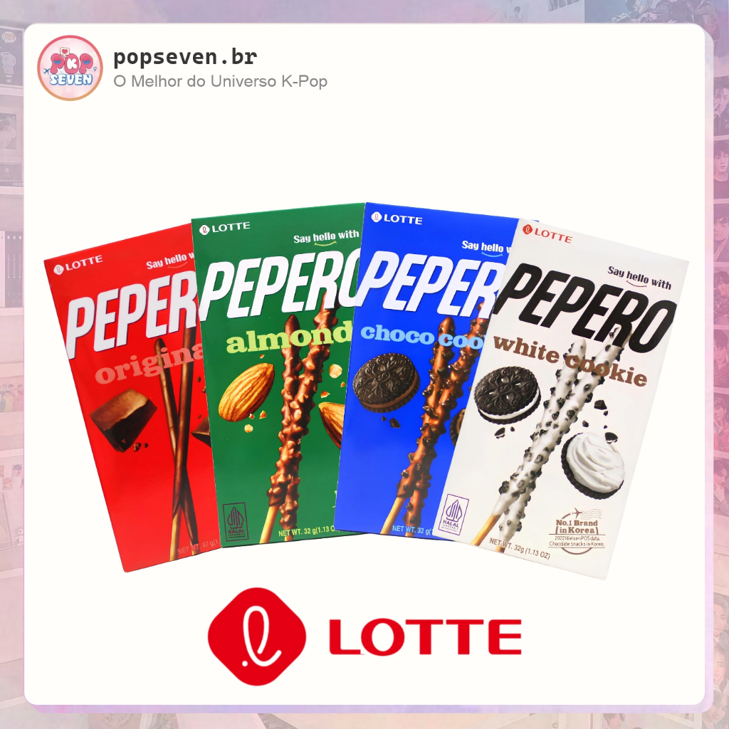 Pepero Biscoito de Chocolate em Palito Coreano - Importado - Vários Sabores | Shopee Brasil
