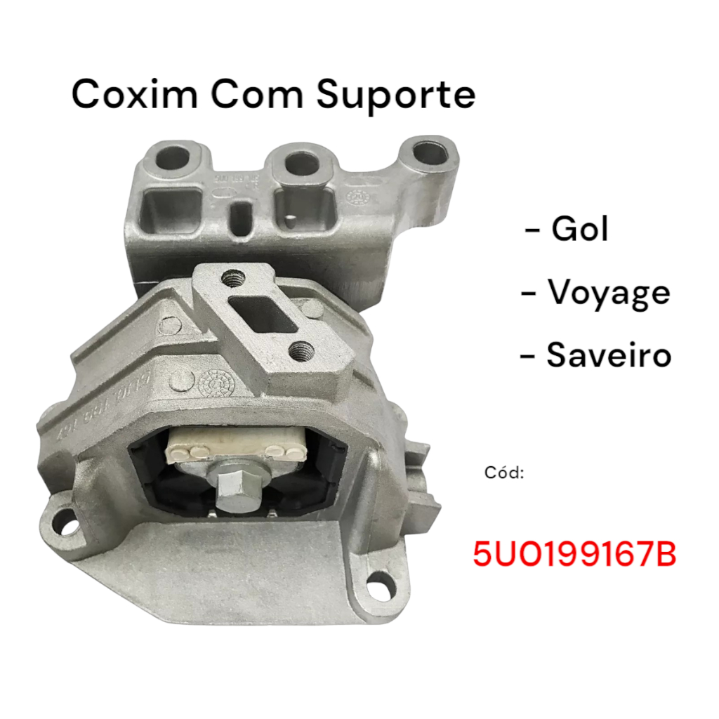 Coxim Calço Com Suporte Lado Direito Motor Volkswagen Saveiro Voyage G5 ...