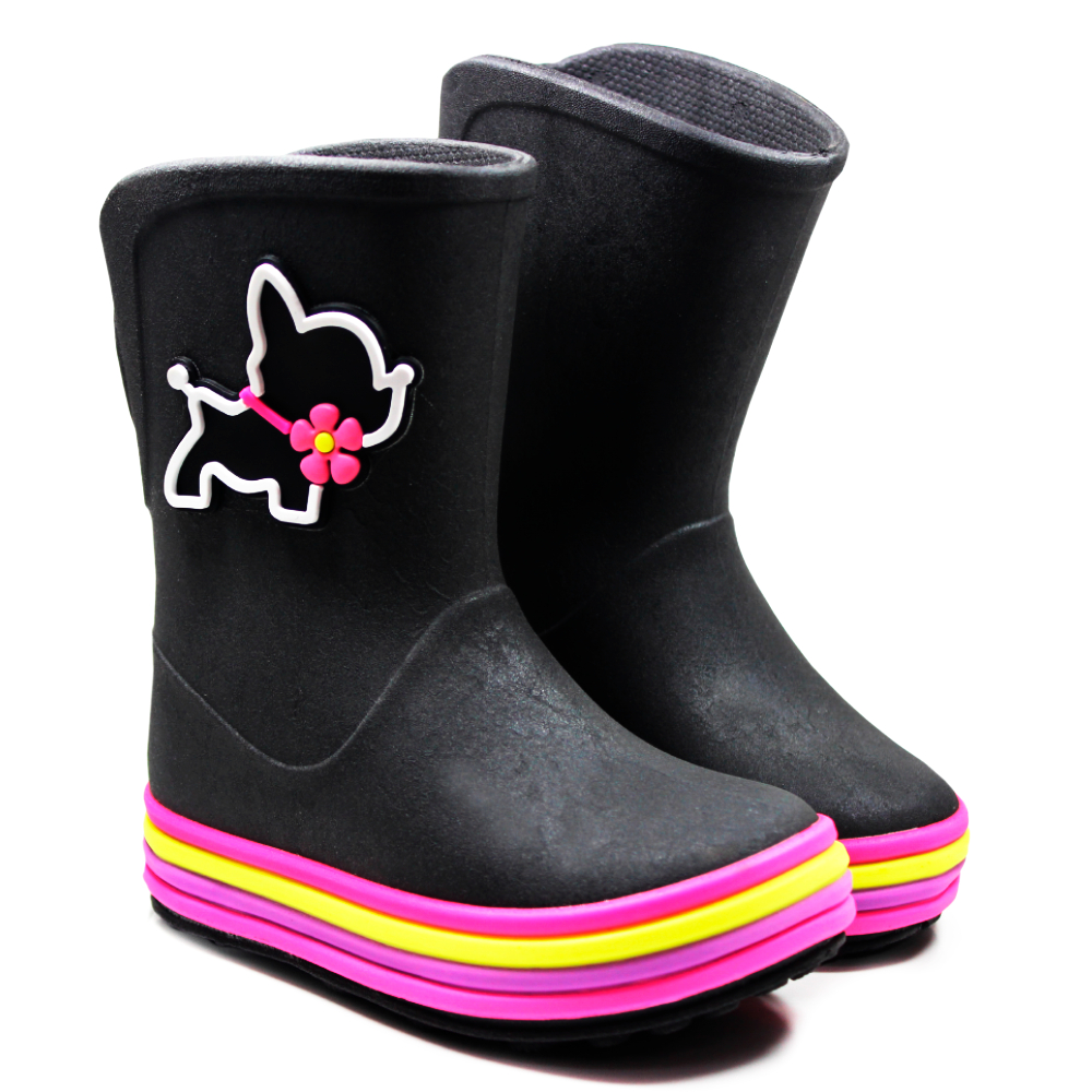 Galocha Bota Infantil De Chuva Menina Plugt Pets Juvenil Confortável Leve Impermeável | Shopee ...