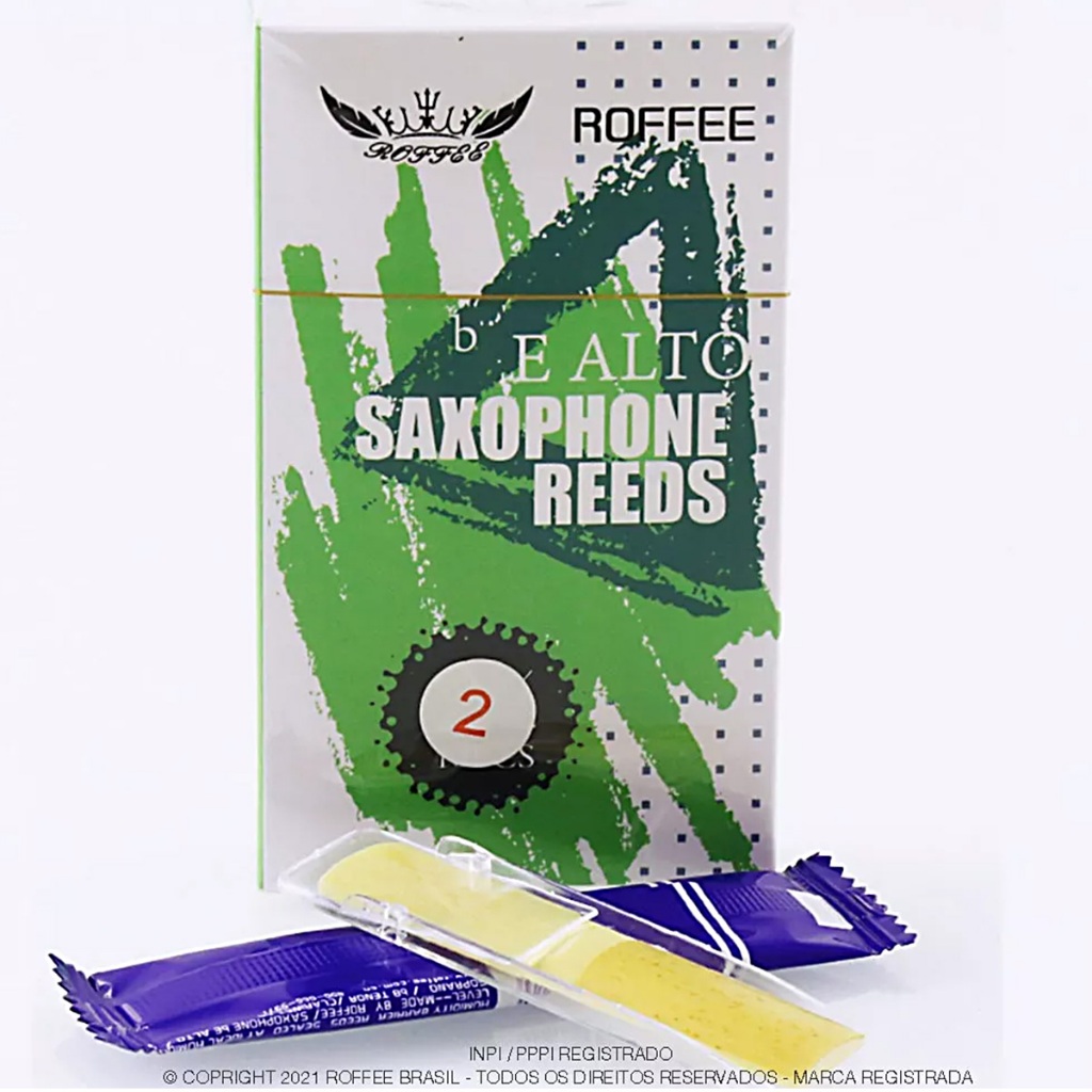 Palheta para Sax Alto Roffee Caixa com 10 Unidades (Similar a Vandoren ...