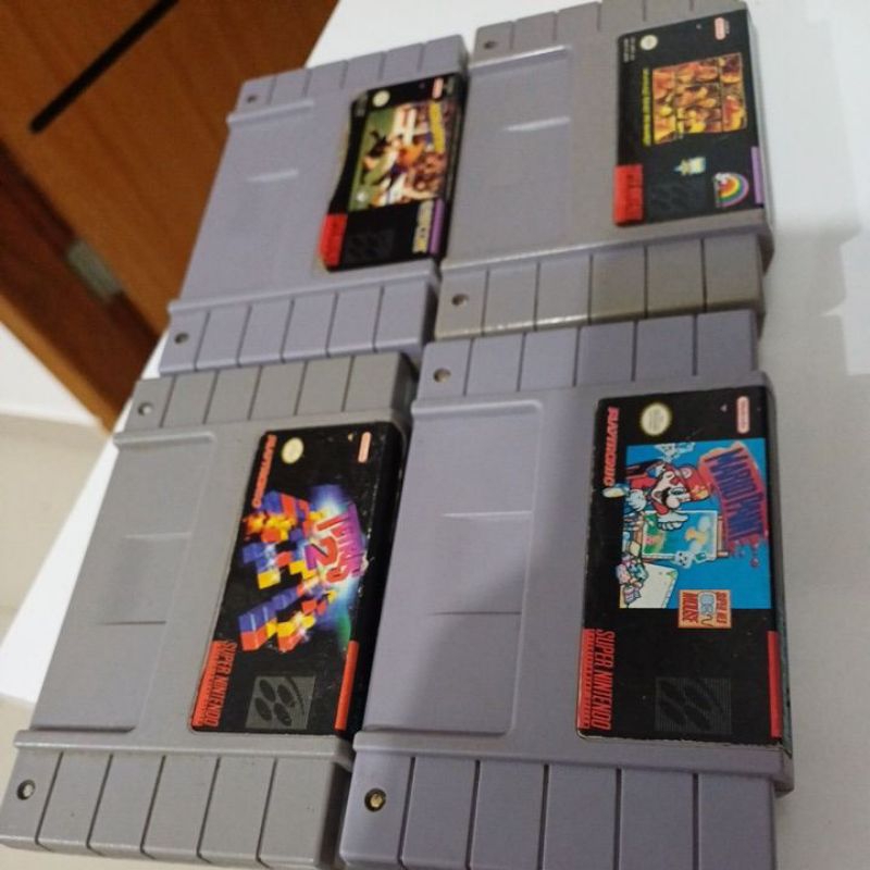 lote 4 cartuchos super nintendo originais bonitos | Shopee Brasil