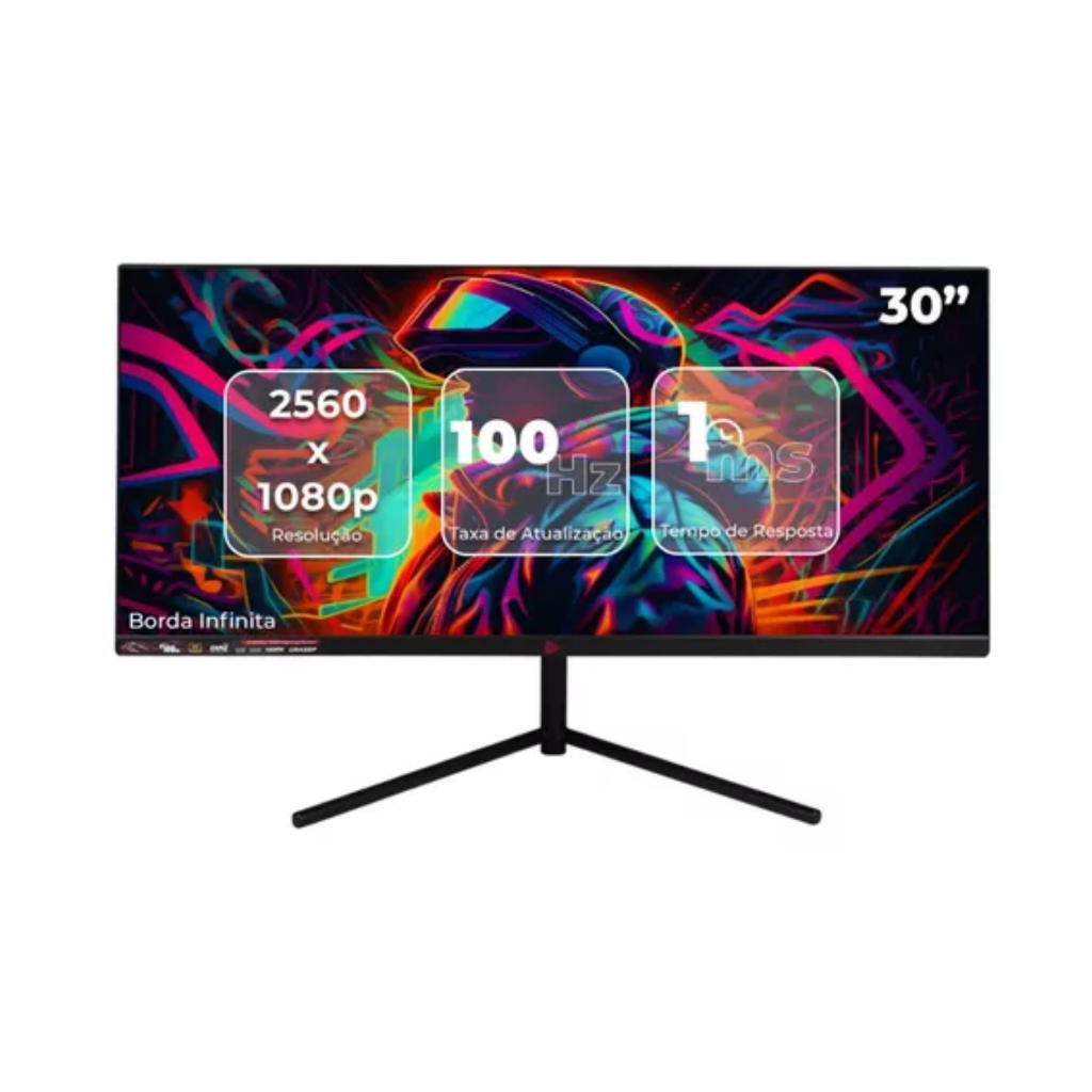 Tela Monitor QHD Gamer 30'' Polegadas Ultrawide Anti Reflexo 100hz 1ms ...
