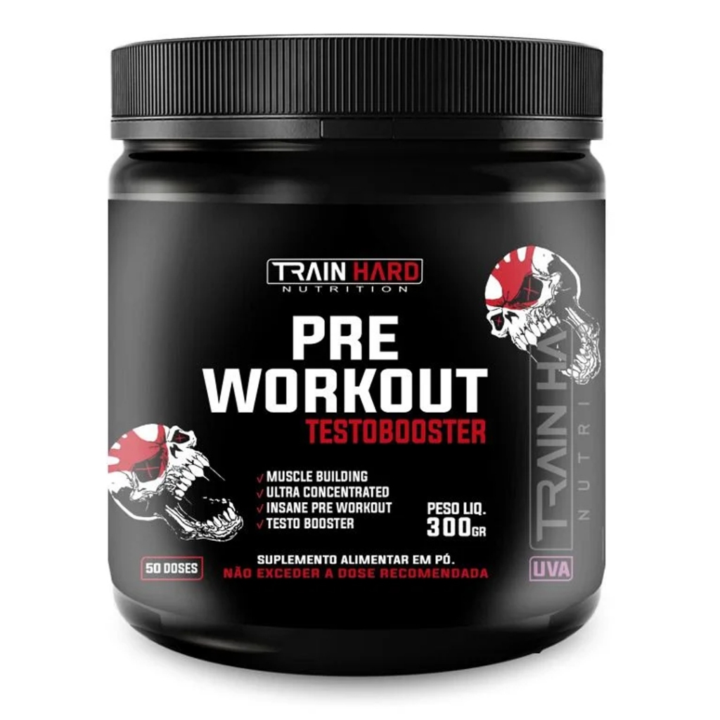 Pre Workout Testobooster 300g Pré Treino Train Hard Nutrition | Foco ...