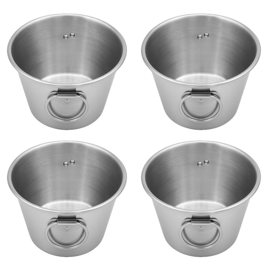 Balde Gelo Aluminio Festa Balada 1 Litro Com Alça 4 Peças | Shopee Brasil