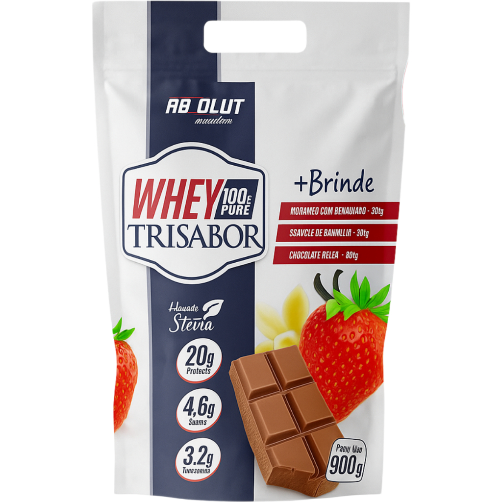 Whey Protein Trisabor 900g Absolut Nutrition com 20g de Proteína ...