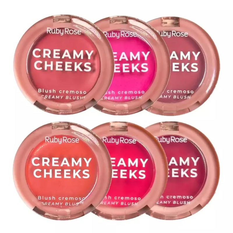 Blush Cremoso Creamy Cheeks - Ruby Rose | Shopee Brasil