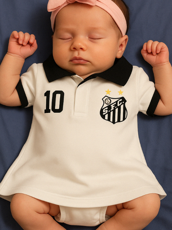VESTIDO BEBE TIME DE FUTEBOL PEIXE | Shopee Brasil