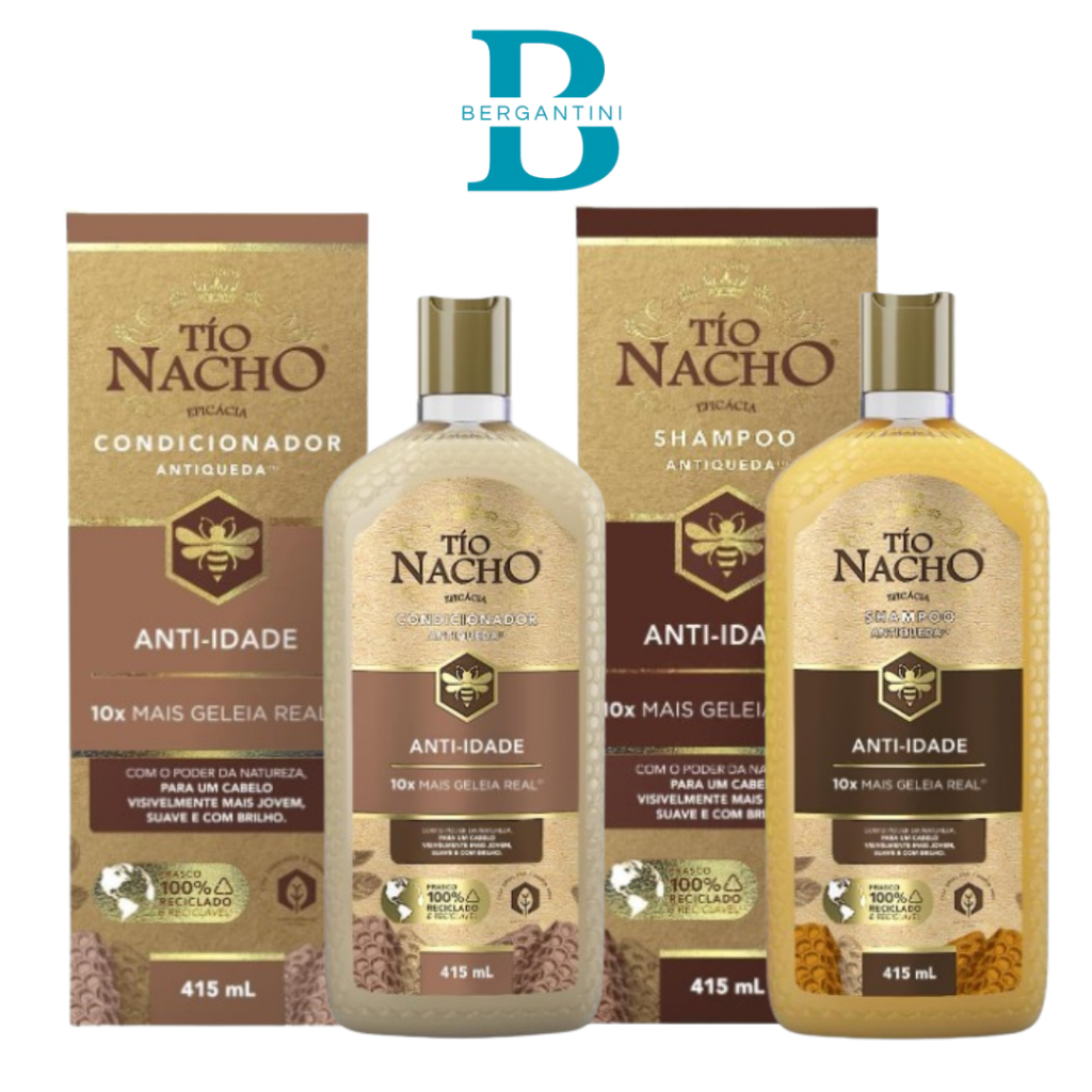 Tio Nacho Anti idade Kit Shampoo E Condicionador 415ml | Shopee Brasil