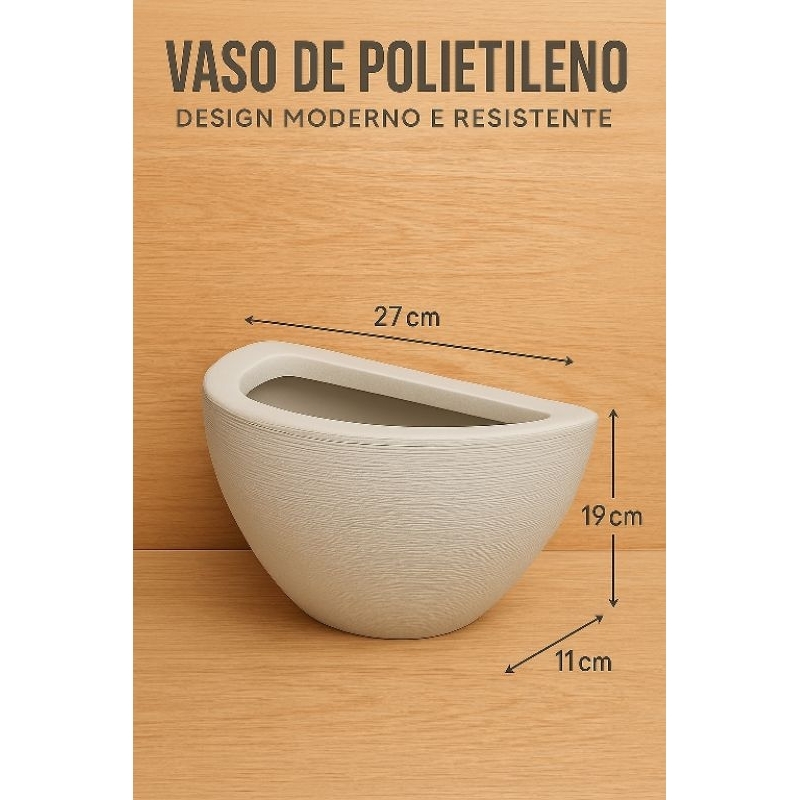 Vasos Decorativos de Parede Meia Lua N1 – Kit com 4 – Ideal Jardim ...
