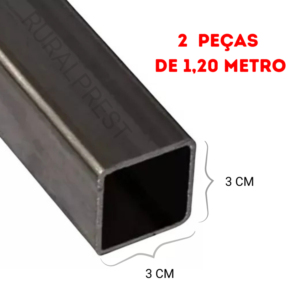 METALON 30X30 MM (3X3 CM) BARRA DE AÇO - ESPESSURA 1,2MM (CHAPA 18) - 2 ...