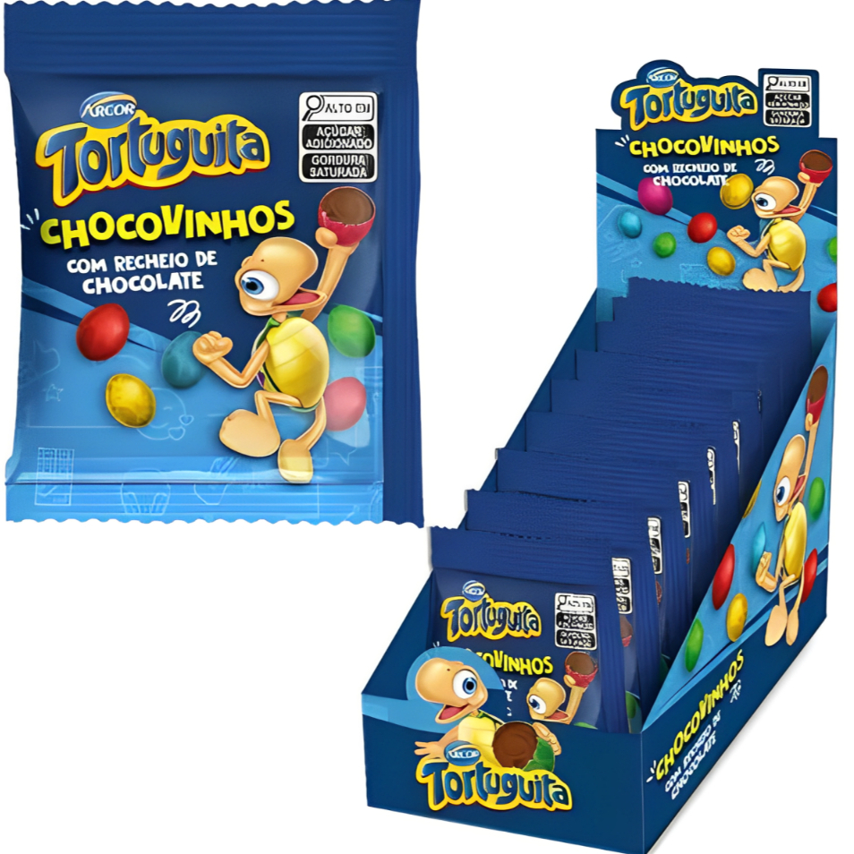 Ovinhos Com Recheio De Chocolate Chocovinho Tortuguita Caixa Com 10 ...