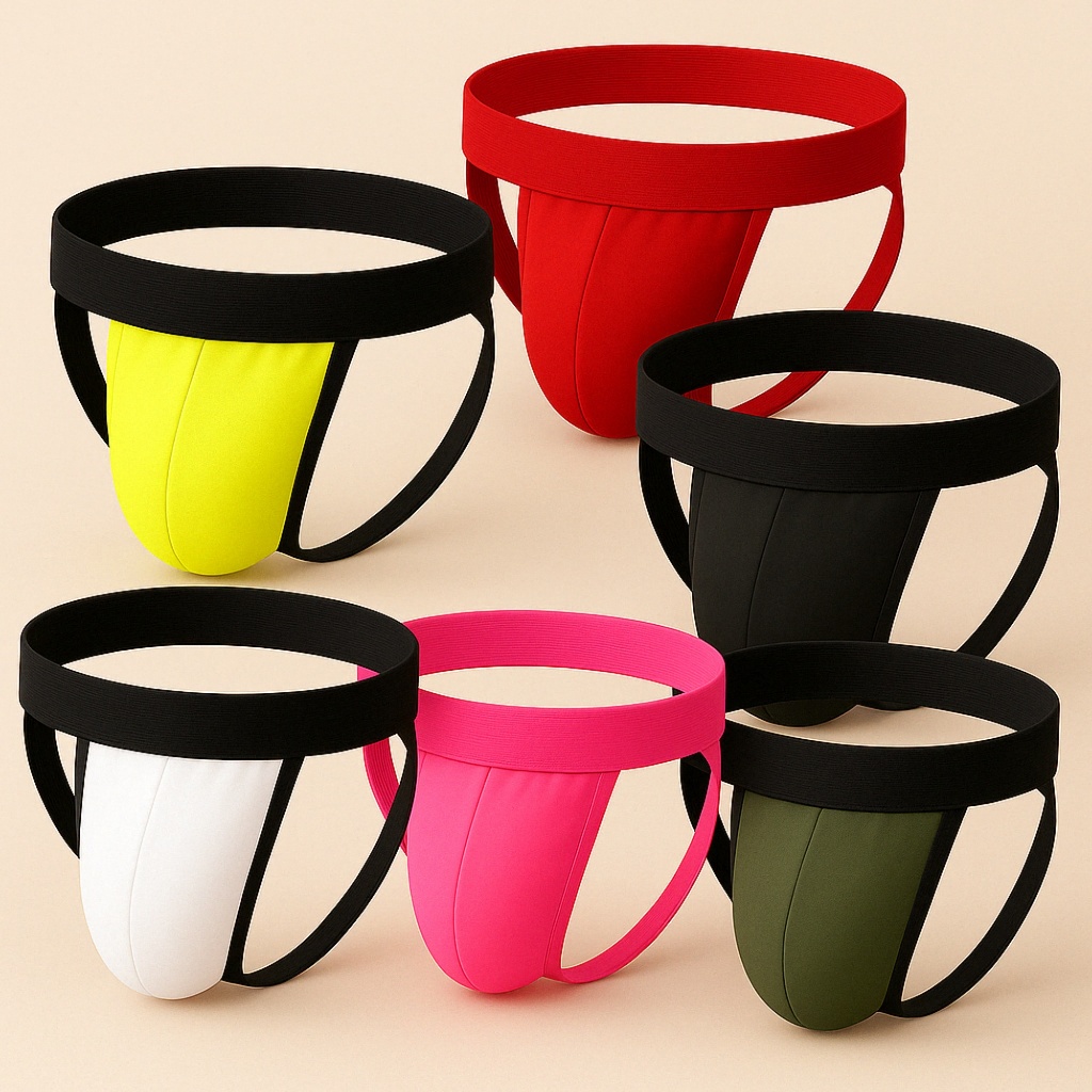 Kit 6 Cuecas Masculinas Jockstrap Eróticas – Alta Elasticidade e Estilo ...
