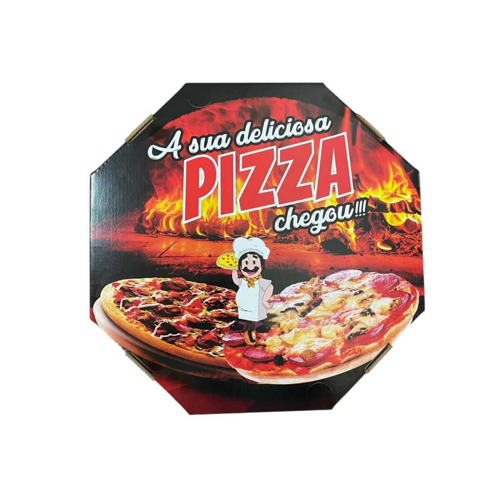 Embalagem Caixa de Pizza Tematica 35cm KIT com 25 unidades | Shopee Brasil