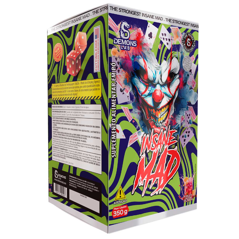 Pré Treino Insane Mad 350g - Demons Lab | Shopee Brasil