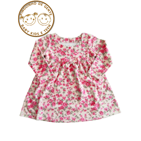 Vestido Feminino Infantil Plush Cor Rosa Retro Marca Randa Mundu ...