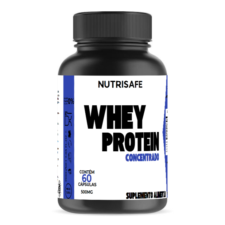 Whey Protein Concentrado NutriSafe 60 Cápsulas | Shopee Brasil