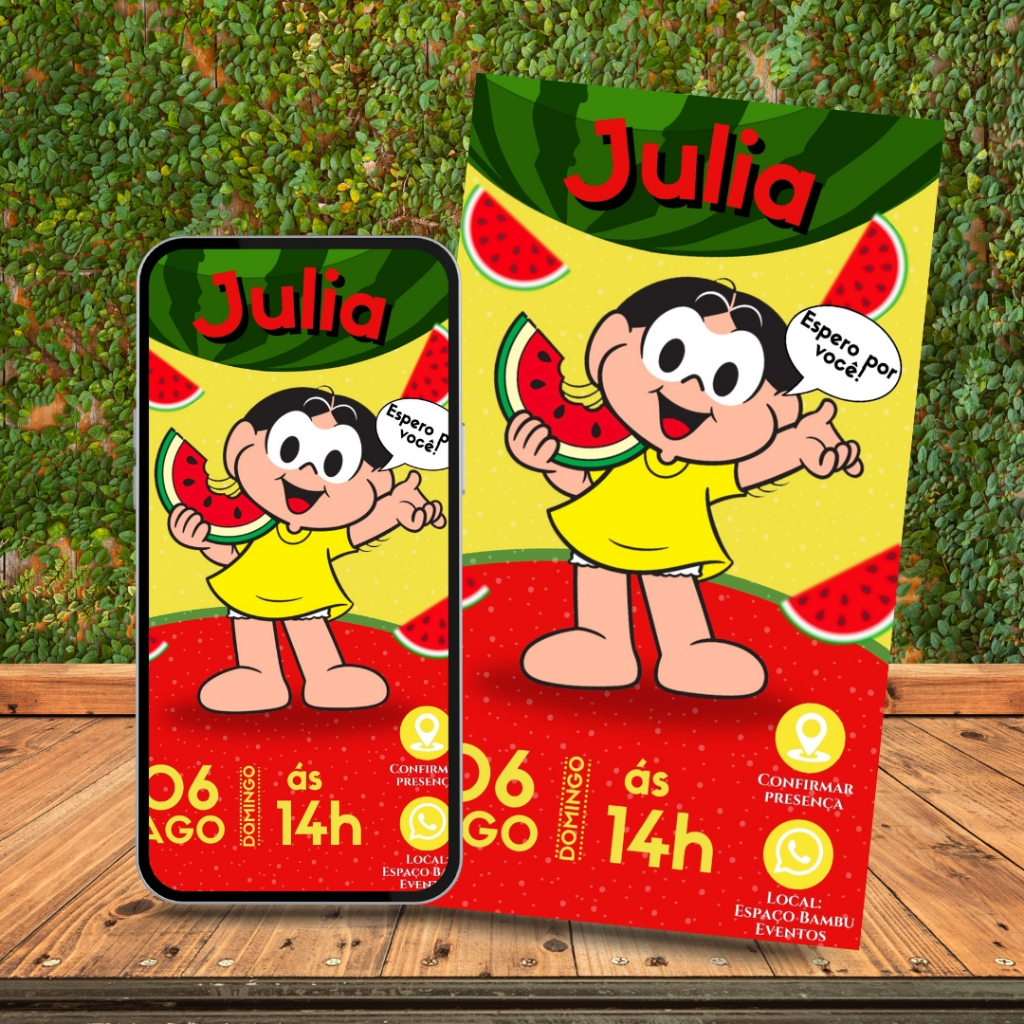 Convite De Aniversário Infantil Personalizado | Tema Magali + Outros ...