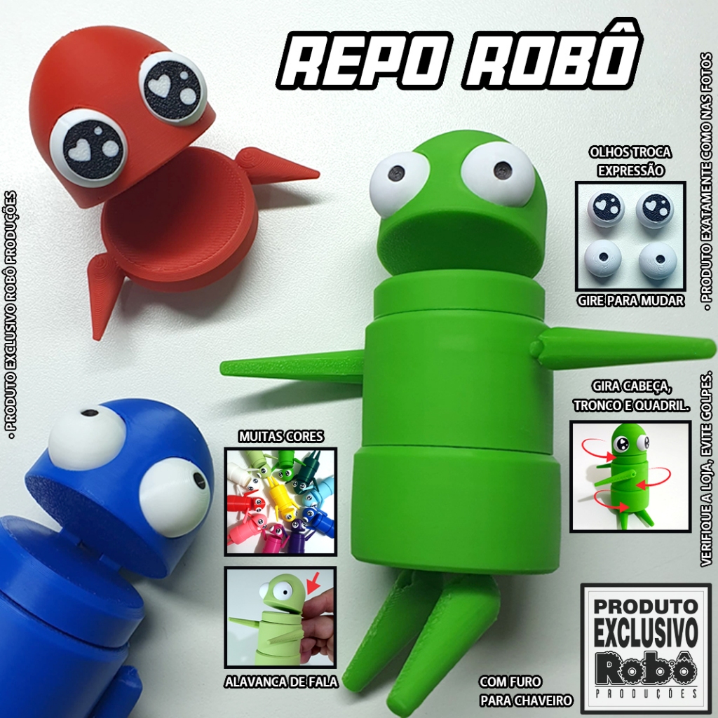 REPO Robo boneco chaveiro Jogo R.E.P.O. Robot Semibot Minibot ...