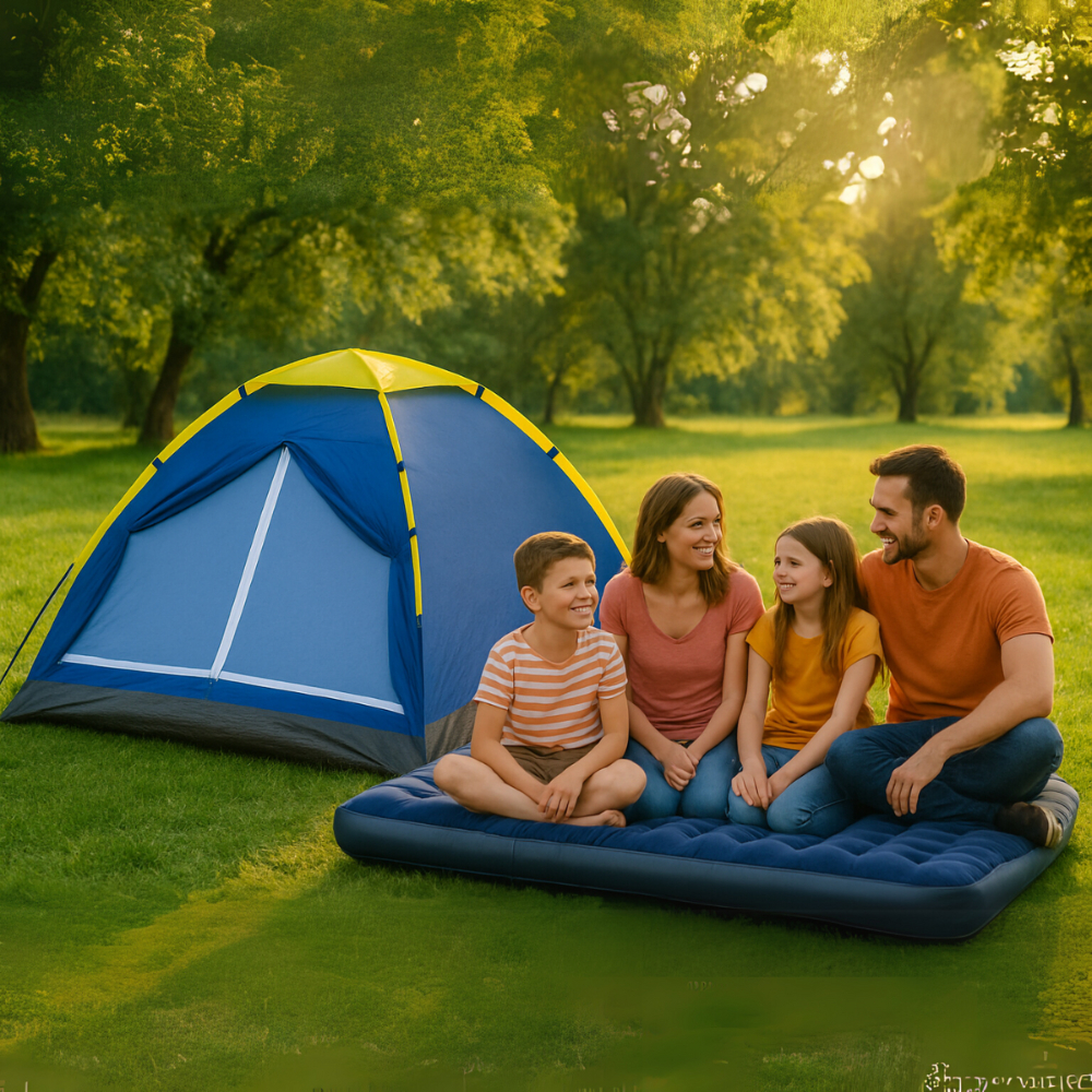 Barraca Camping 4 pessoas Mor + Colchão de Casal inflável Com bomba ...
