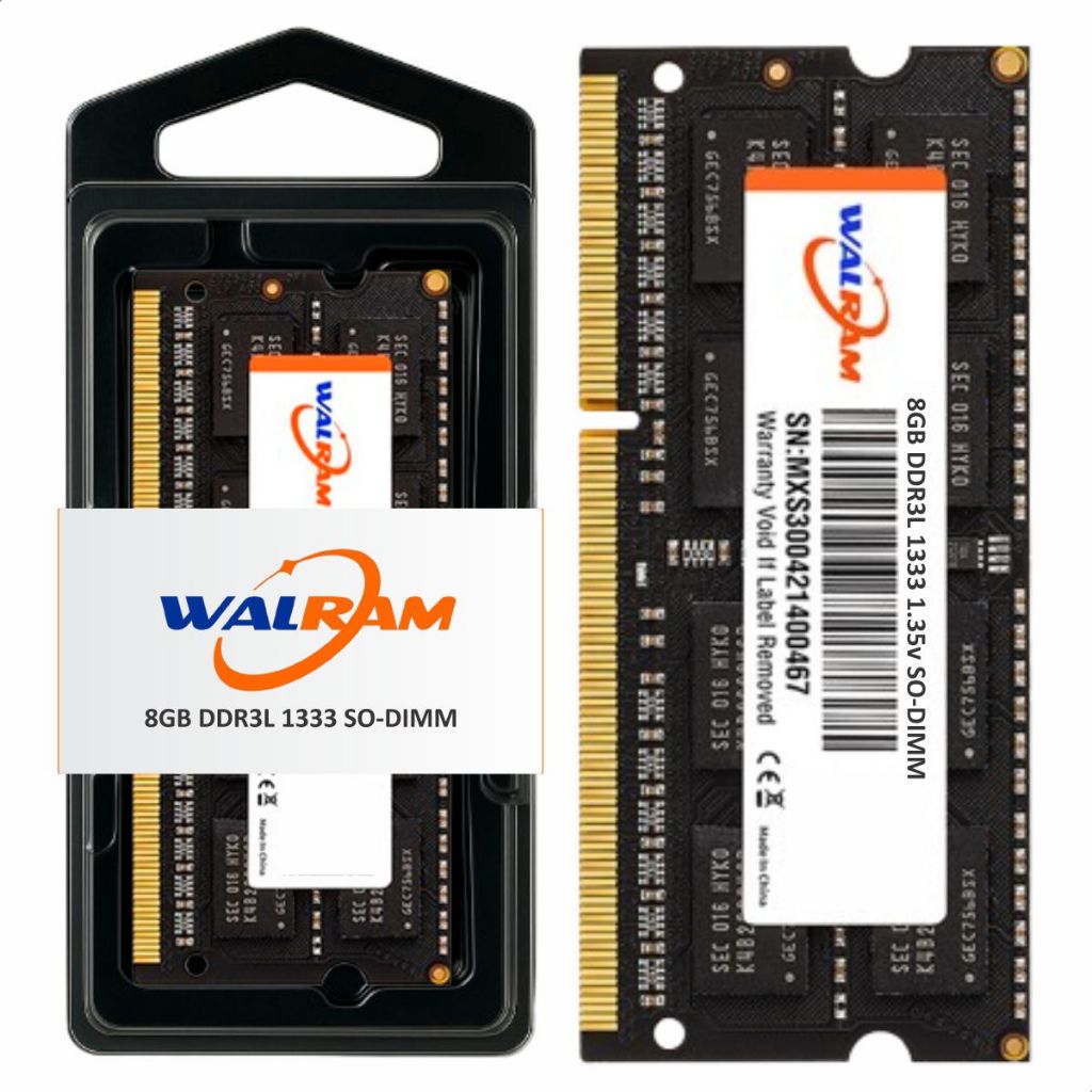 Memória Ram Gamer 8gb Ddr3 PC3L 1333mhz Walram Notebook 1.35v Sodimm ...