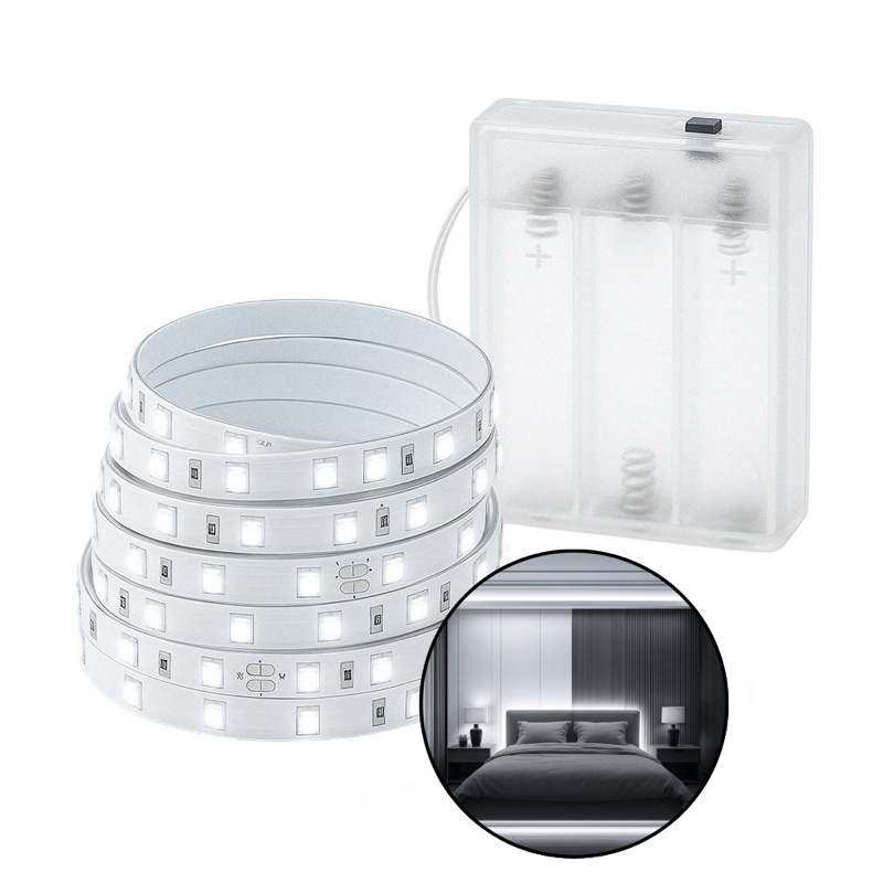 Fita De Led 2 Metros Branco Frio Quente Auto Colante 120 Leds Quarto ...