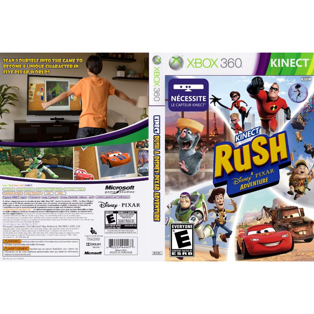 Rush A Disney Pixar Adventure Kinect para Xbox 360Lt com capa | Shopee ...