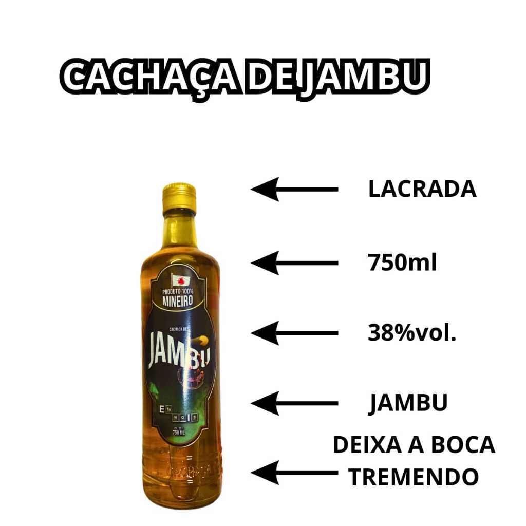 Cachaça Com Jambu Bebida Mista De Jambu Pinga De Jambu ETANOIS | Shopee ...