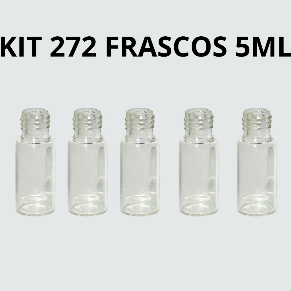 Kit 272 Frascos de vidro 5 ML para Perfume com Nota Fiscal | Shopee Brasil