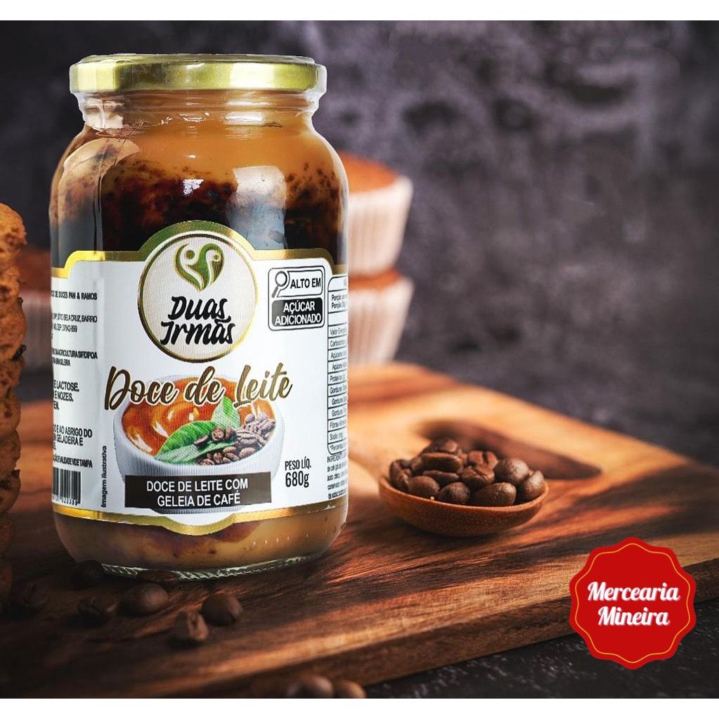 Doce de Leite Cremoso com Geleia de Café - Duas Irmãs 680g | Shopee Brasil