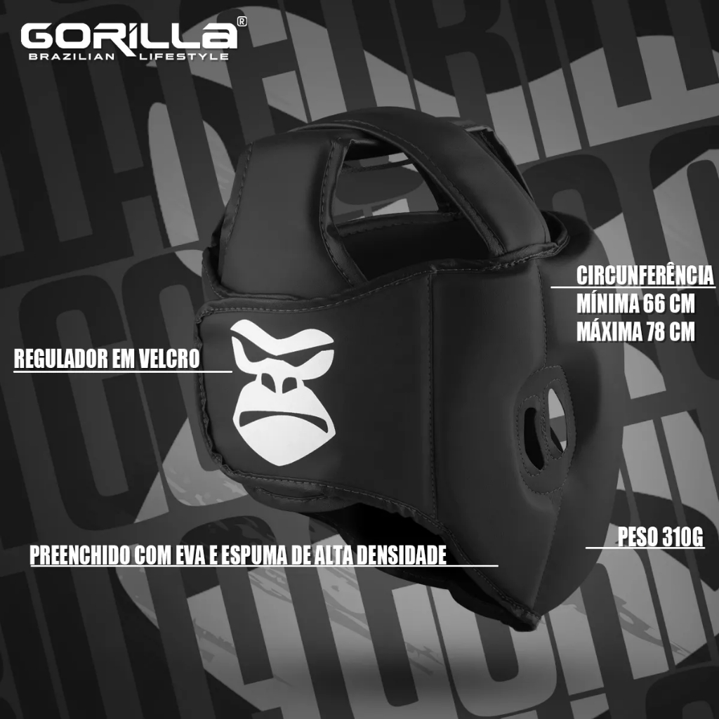 Capacete Gorilla + Coquilha - Kit Completo para MMA, Boxe e Muay Thai ...