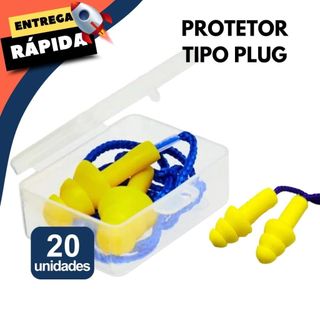Kit 20 Protetor Auricular Plug Silencioso Conforto Alta Proteção ...