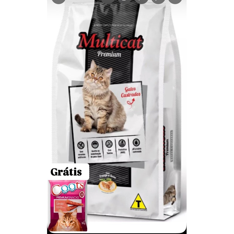 🚨Compre Ganhe🚨 Ração gato castrado ad Mult Cat 15kg | Shopee Brasil