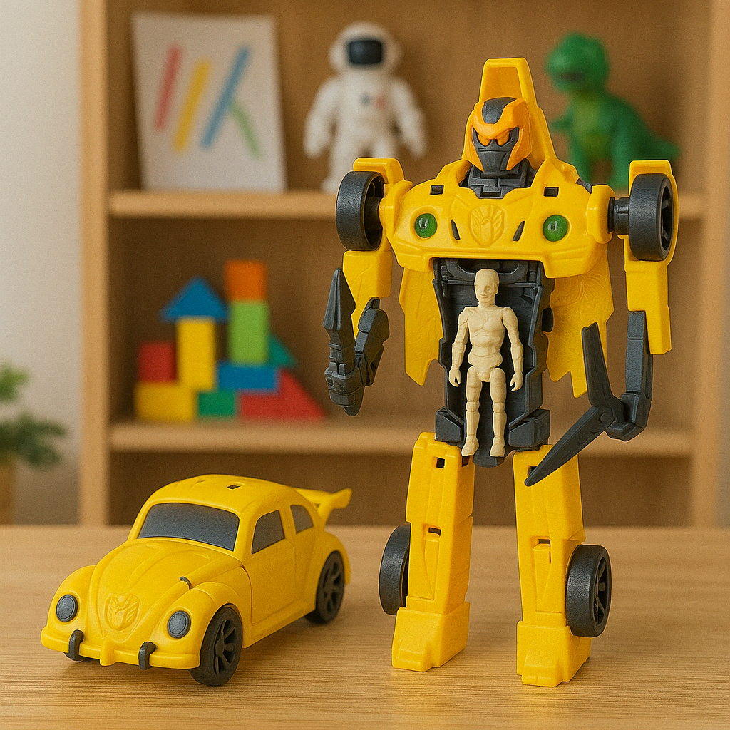 Fusca Que Transforma em Estilo Transformers - Carrinho Robô Super ...