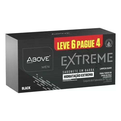 Sabonete Above Men Extreme 75g kit c/ 6 unidades | Shopee Brasil