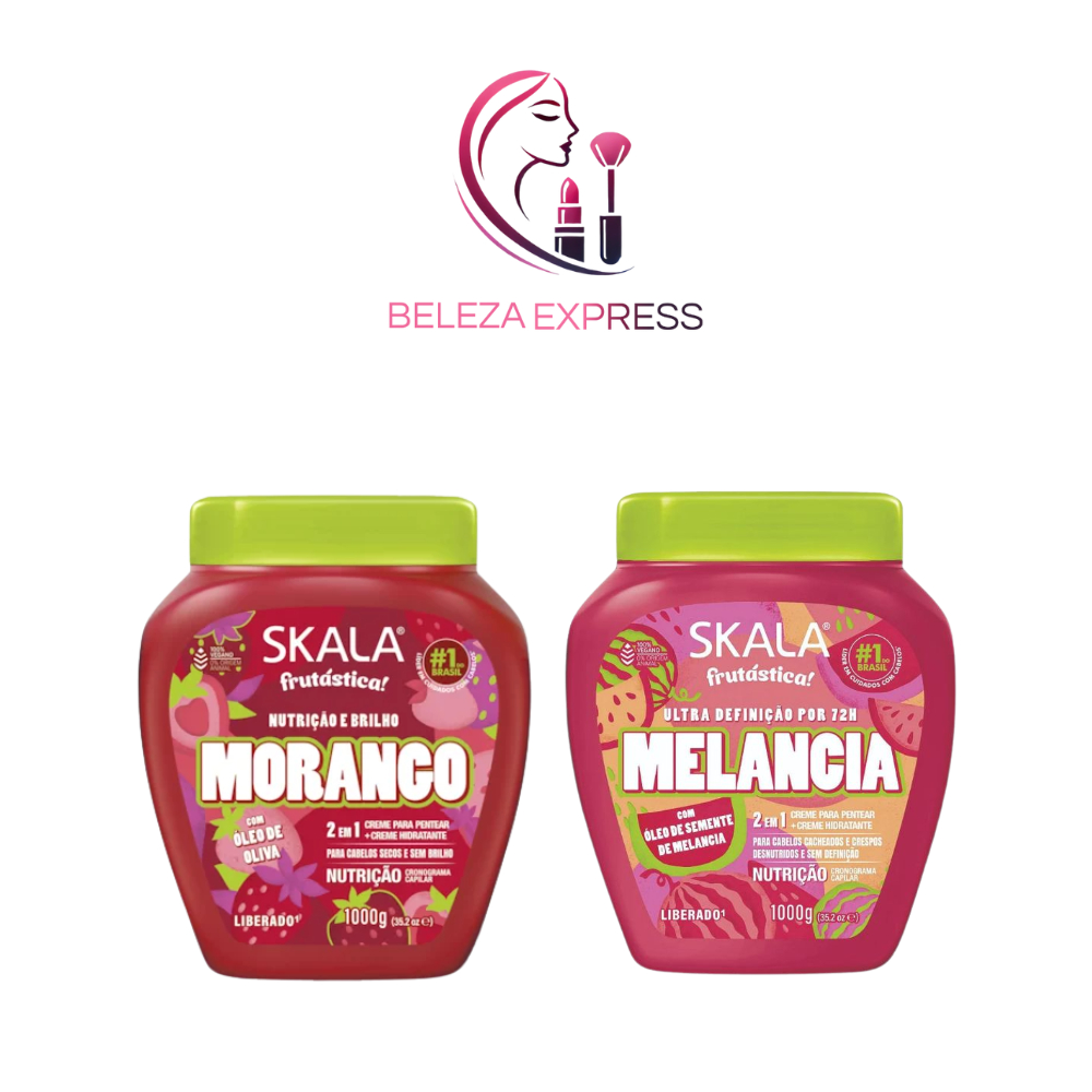 Kit Creme Skala Melancia + Morango 2 em 1 Frutastico | Shopee Brasil
