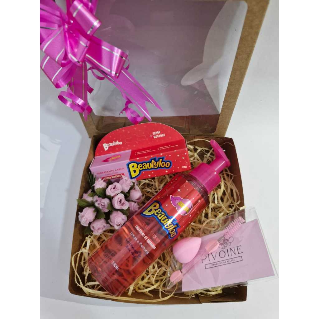 Kit Babaloo Morango Hidratante Labial e Sabonete Líquido | Shopee Brasil