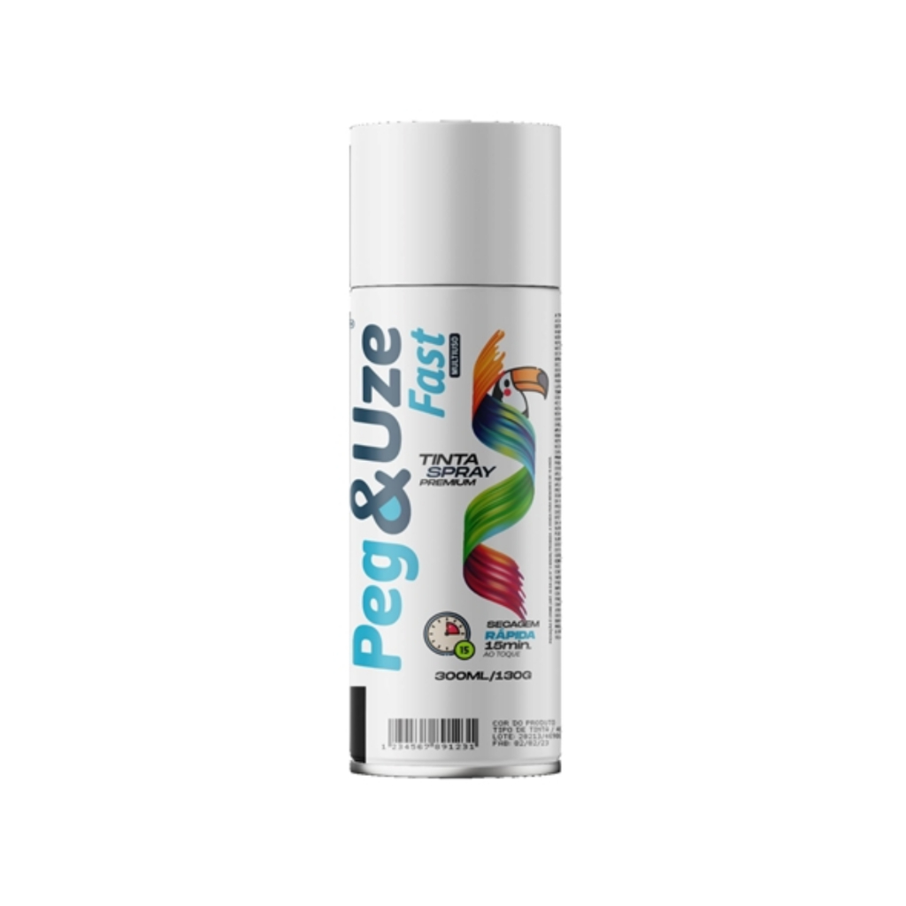 Tinta Spray Geral Peg Uze Branco Brilho 300ml/130g | Shopee Brasil