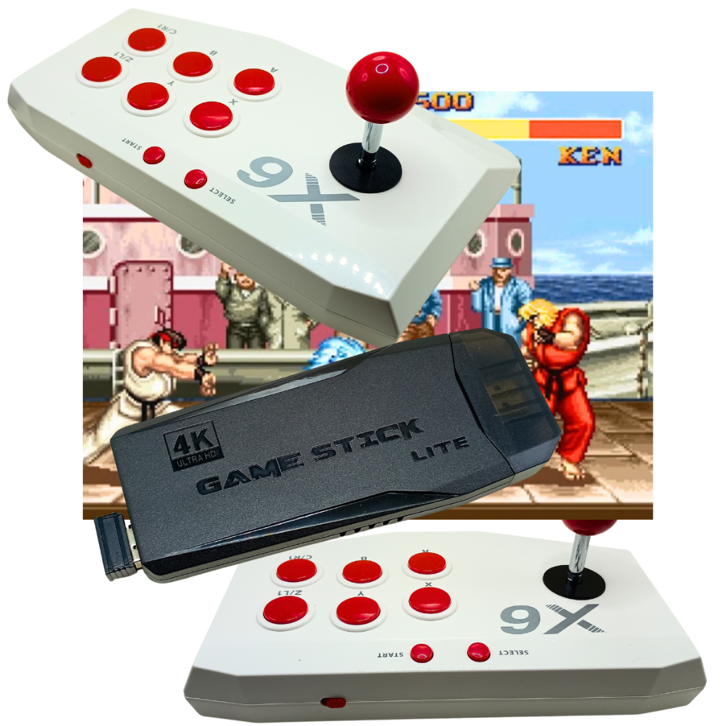 VIDEOGAME CONSOLE GAMESTICK 4K M8 64G HD 2 JOYSTICK SEM FIO CONTROLE ARCADE + 20000 RETROGAMES ...